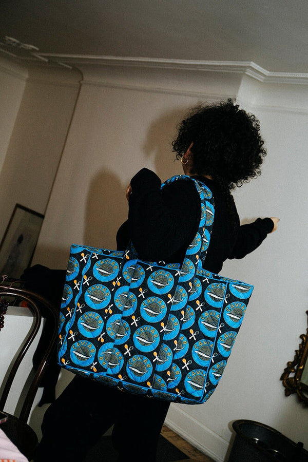 Caviar Print Quilted Tote Bag - RachelAntonoff.com